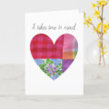 It Takes Time to Mend Heart, custom Card | Zazzle