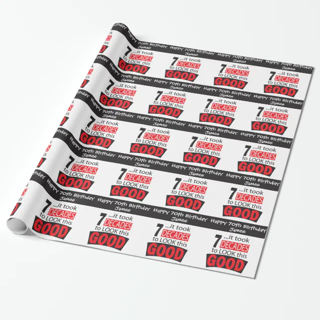 It Took 7 Decades to Look this Good Wrapping Paper | Zazzle