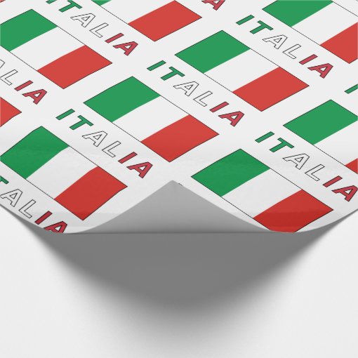 Italia and Italian Flag Wrapping Paper | Zazzle