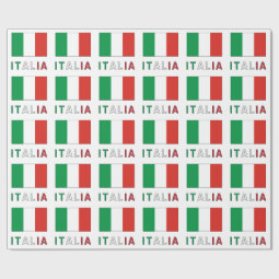 Italia and Italian Flag Wrapping Paper | Zazzle