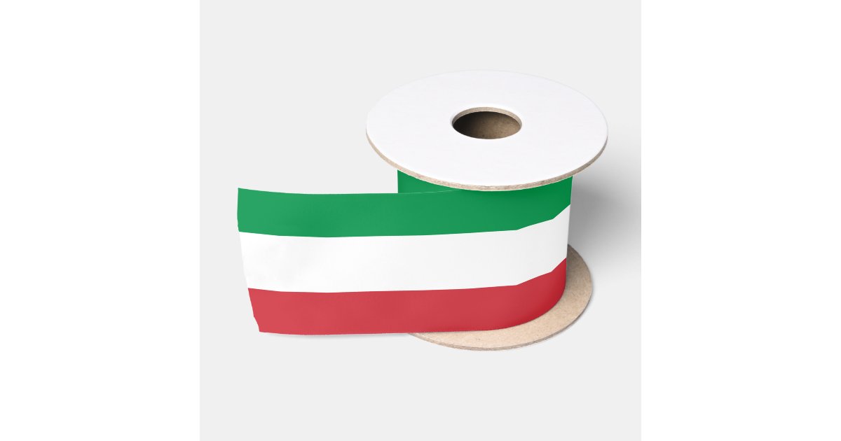 Italia Colors & Italy, Italian Flag fashion sports Satin Ribbon | Zazzle