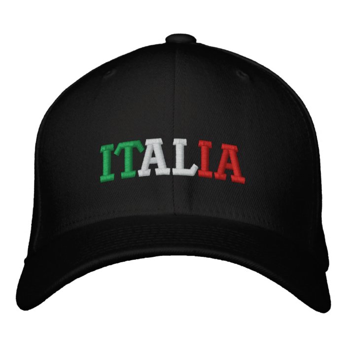 Italia Embroidered Baseball Cap | Zazzle.com