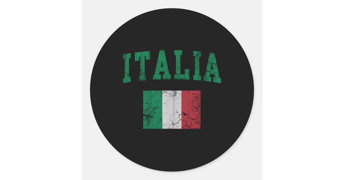 Italia Italian Flag Classic Round Sticker | Zazzle