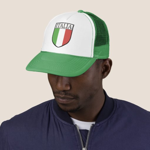 Italia Shield Hat / Italy Flag Cap | Zazzle