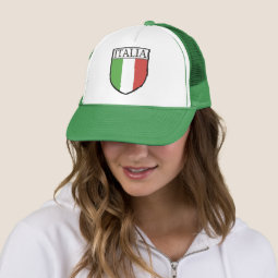Italia Shield Hat / Italy Flag Cap | Zazzle