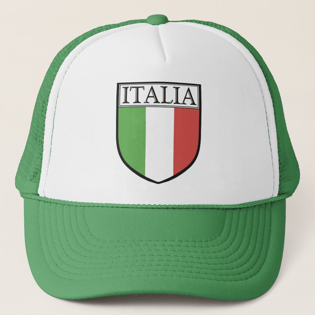 Italia Shield Hat / Italy Flag Cap | Zazzle
