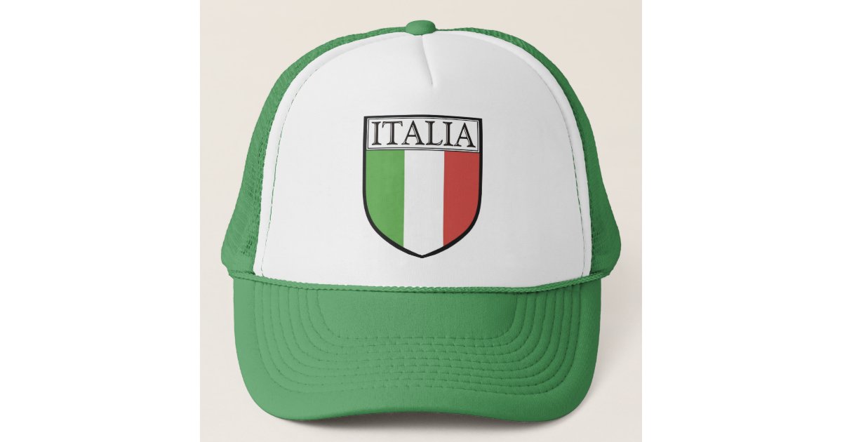 Italia Shield Hat / Italy Flag Cap | Zazzle