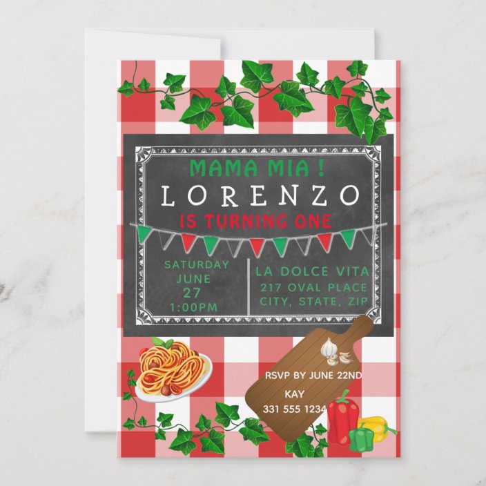 Italian 1st birthday Invitation | Zazzle.com