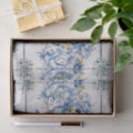 Italian Amalfi Coast Tile Blue and White Decoupage Tissue Paper | Zazzle