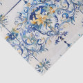 Italian Amalfi Coast Tile Blue and White Decoupage Tissue Paper | Zazzle