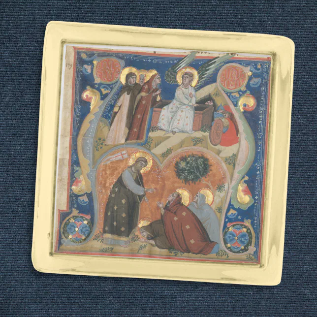 Italian Art Nerius Illumination Scenes of Easter Gold Finish Lapel Pin ...