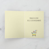 Italian Auguri Wedding Day Yellow Retro Car Card | Zazzle