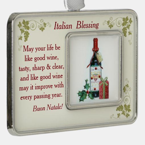 Italian Blessing Ornament 2 | Zazzle