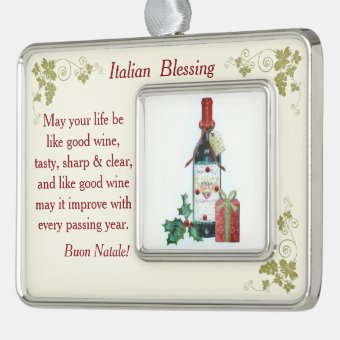 Italian Blessing Ornament 2 | Zazzle