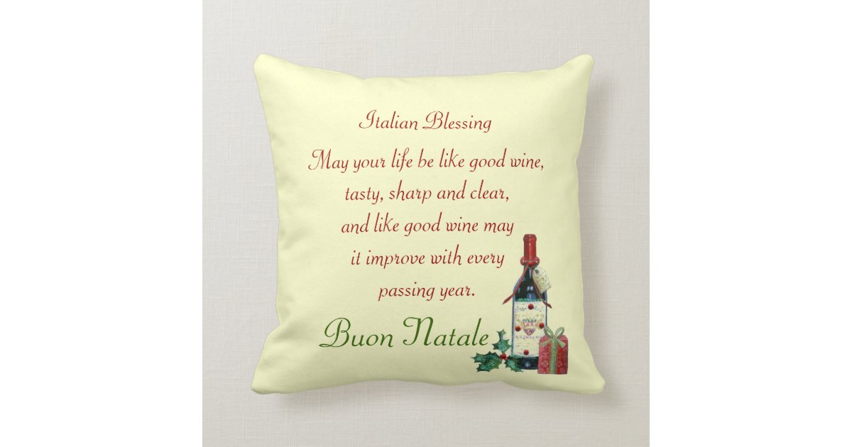 Italian Blessing Throw Pillow | Zazzle.com