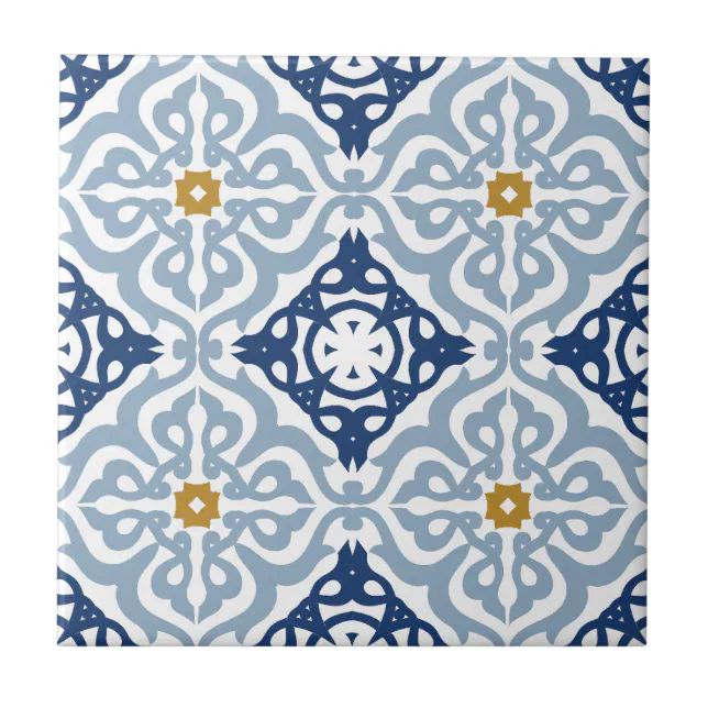 Italian Blue Decorative Ceramic Tile | Zazzle