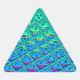 Italian Blue Mermaid Motif Art Print Triangle Sticker | Zazzle