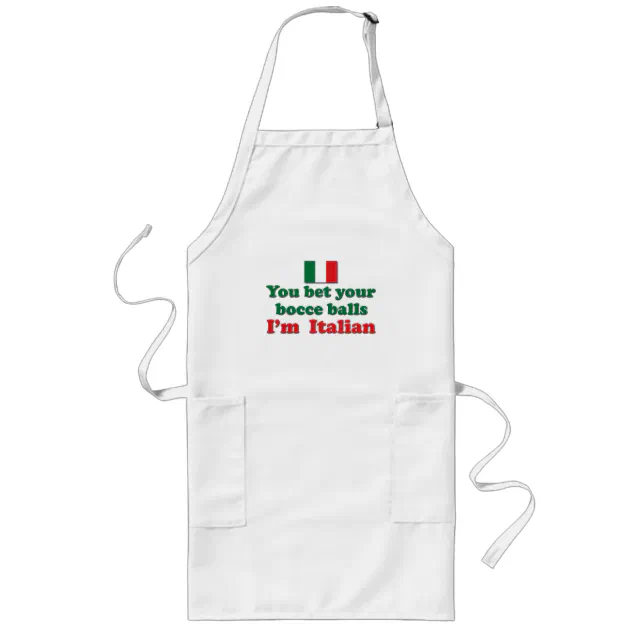 Italian Bocce Balls Long Apron | Zazzle