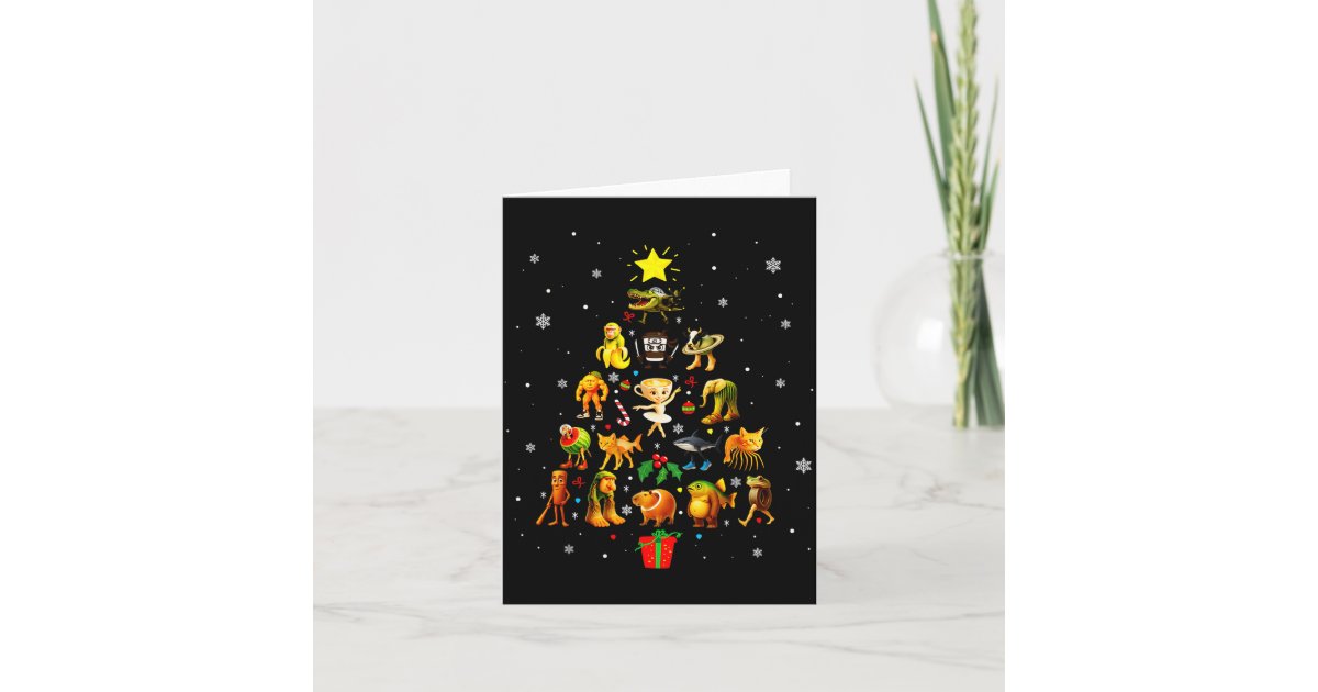 Italian Brainrot Meme Christmas Tree Brain Rot Xma Card | Zazzle