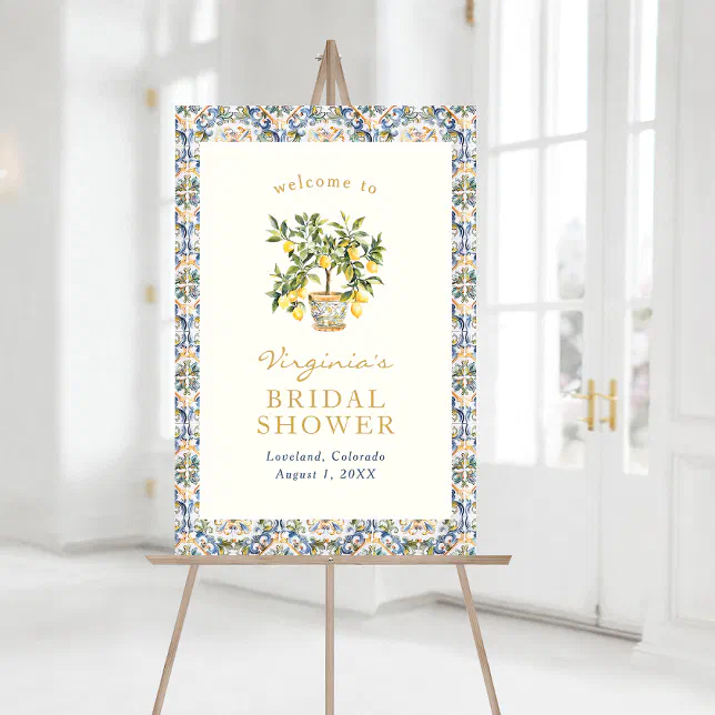 Italian Bridal Shower Sign | Zazzle