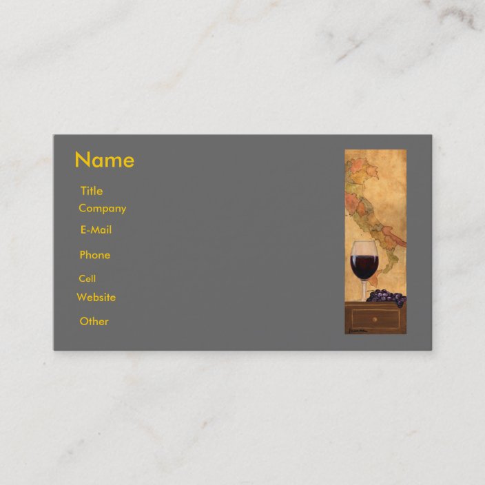 italian Business Card Template | Zazzle.com