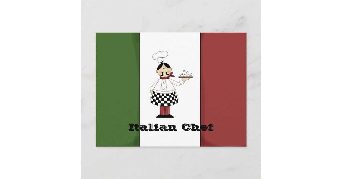 Italian Chef #7 Recipe Card | Zazzle