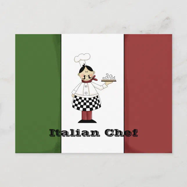 Italian Chef #7 Recipe Card | Zazzle