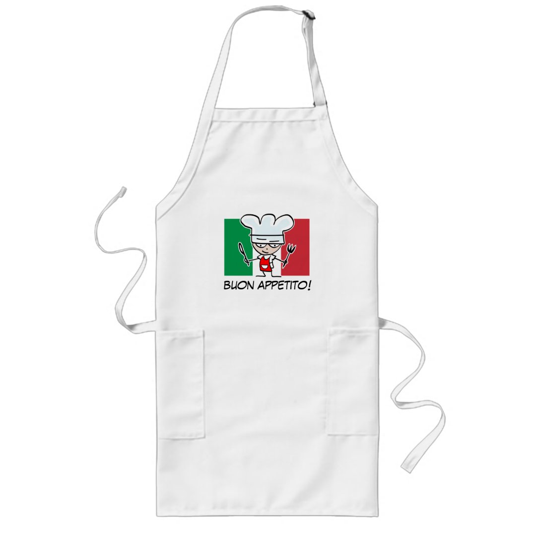 Italian chef BBQ apron with flag of Italy. | Zazzle