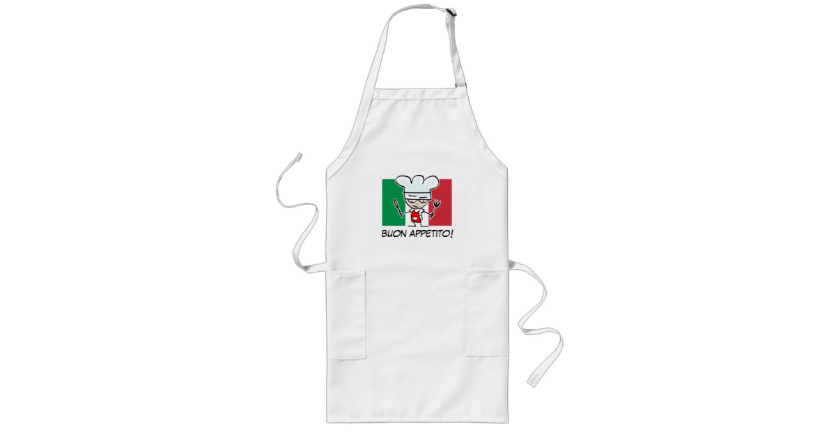 Italian chef BBQ apron with flag of Italy. | Zazzle