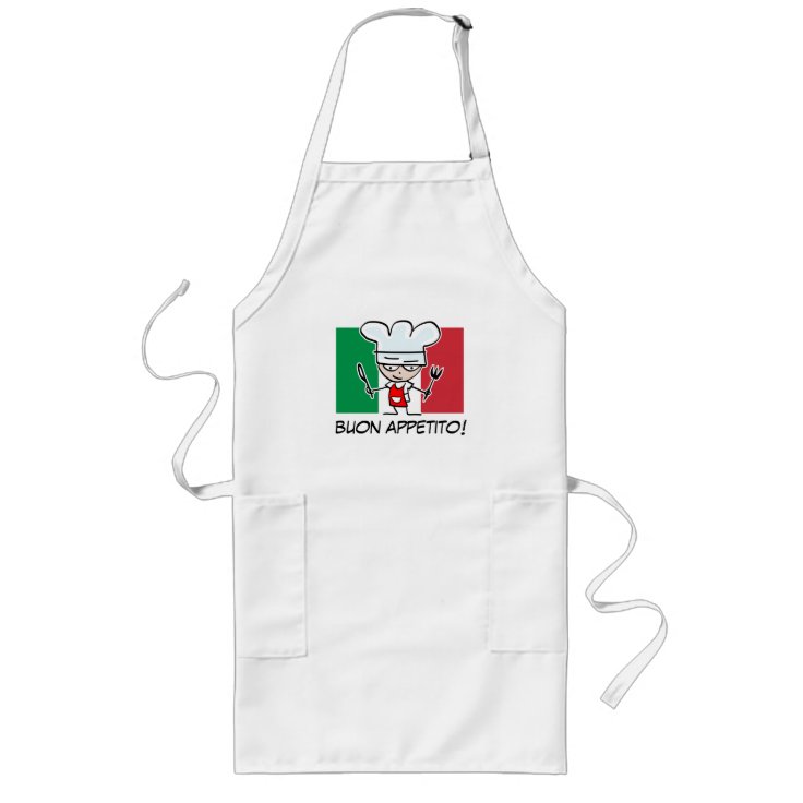 Italian chef BBQ apron with flag of Italy. | Zazzle