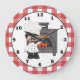 Italian Chef fun kitchen wall clock | Zazzle