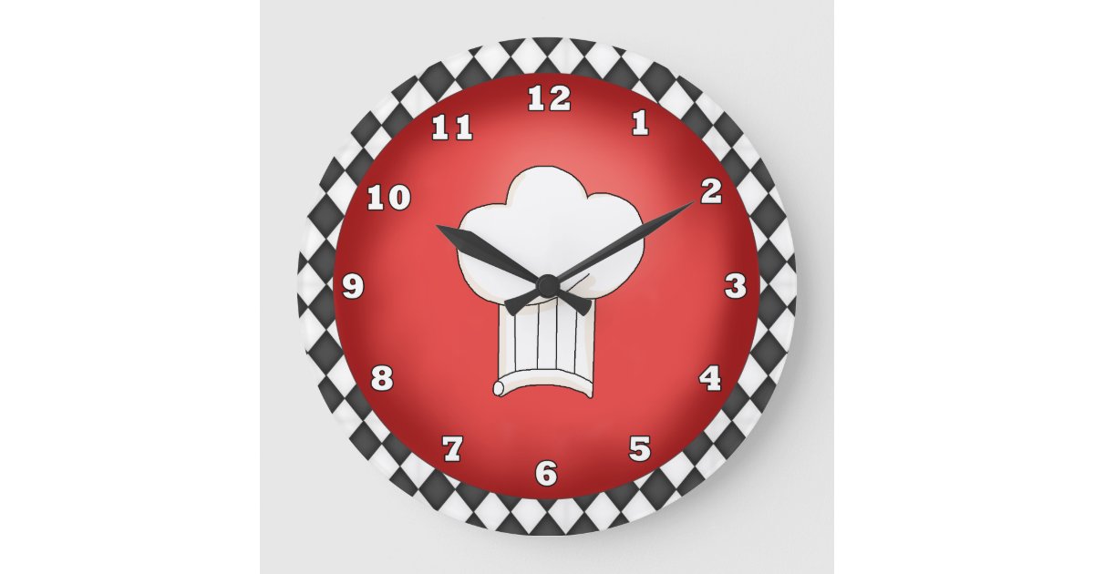 Italian Chef Hat clock | Zazzle