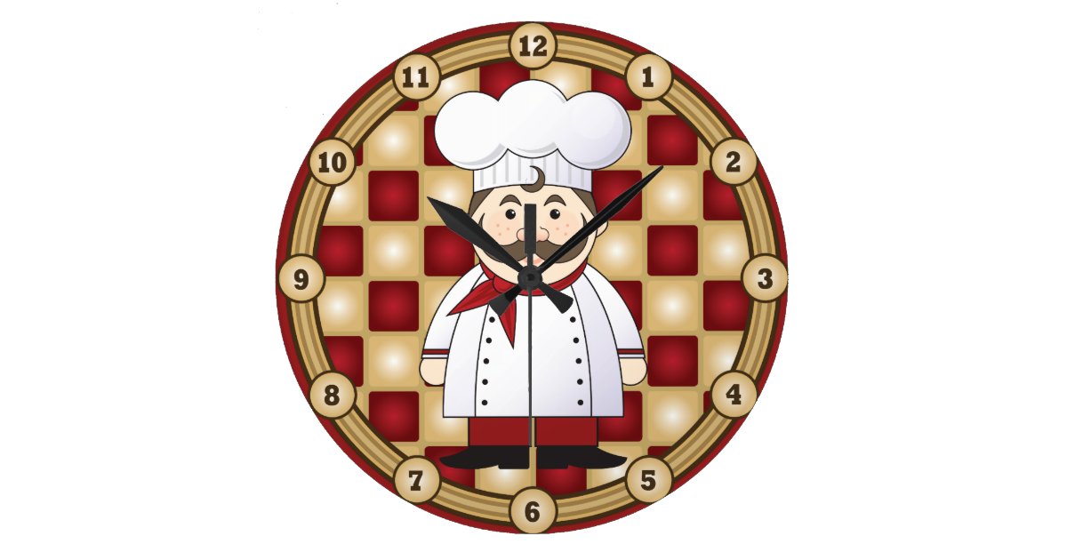 Italian Chef Large Clock | Zazzle.com