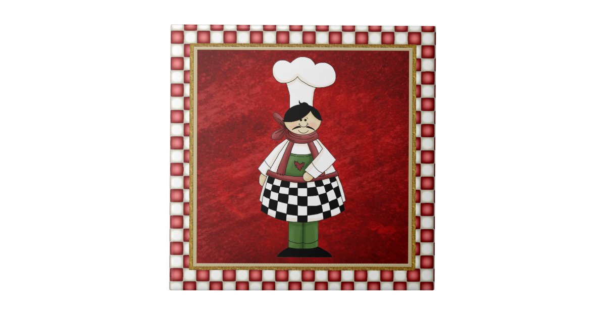 Italian Chef Tile | Zazzle