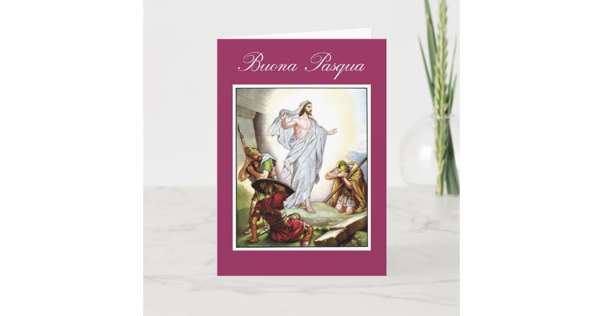 Italian Christian Easter, Jesus Buona Pasqua Holiday Card | Zazzle
