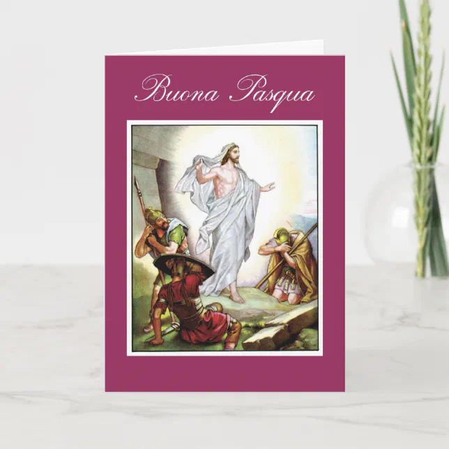 Italian Christian Easter, Jesus Buona Pasqua Holiday Card | Zazzle
