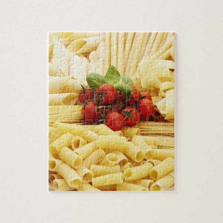 Italian cuisine. Pasta and tomatoes. Jigsaw Puzzle | Zazzle