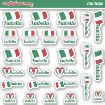 Italian Custom Name Labels | Italy | Zazzle