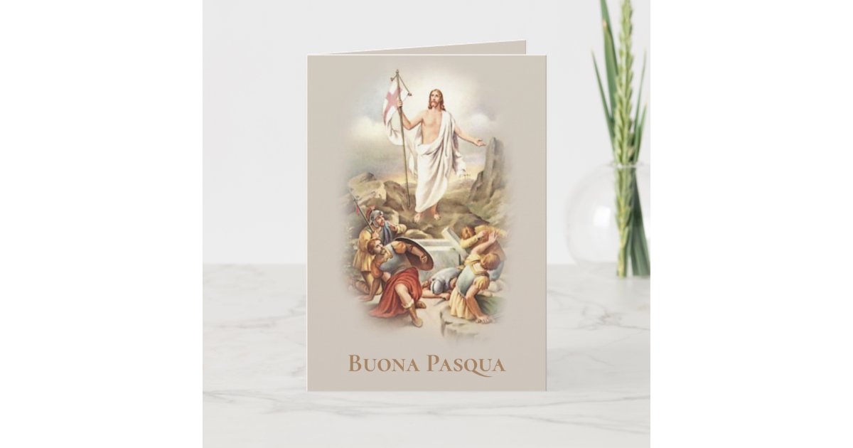 Italian Easter Blessings Buona Pasqua Holiday Card | Zazzle