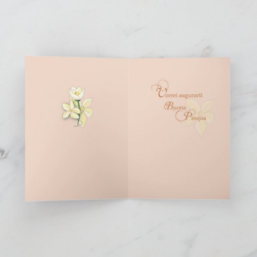 Italian Easter Card, Flowers & Cross, Buona Pasqua Holiday Card | Zazzle