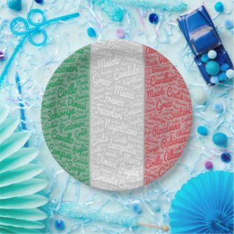 Italian Family Reunion Paper Plates | Zazzle