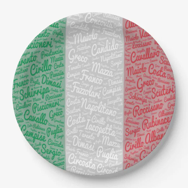 Italian Family Reunion Paper Plates | Zazzle