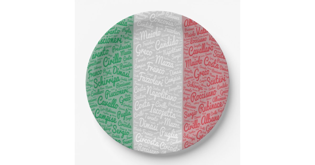 Italian Family Reunion Paper Plates | Zazzle