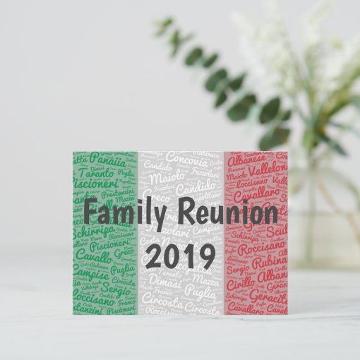 Italian Family Reunion Postcard Invitation | Zazzle