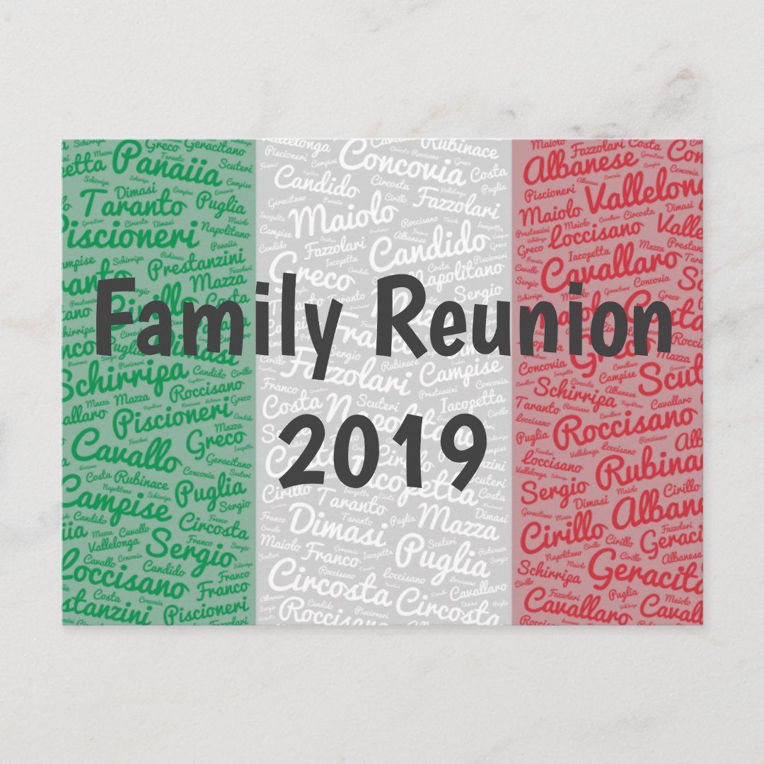 Italian Family Reunion Postcard Invitation | Zazzle