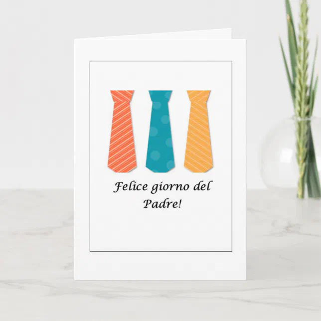 Italian Felice giorno del Padre Father’s Day Card | Zazzle