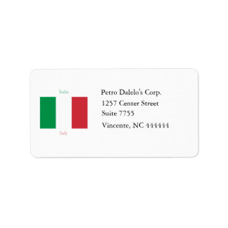 Italian Flag Shipping, Address, & Return Address Labels | Zazzle