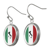 Italian Flag & Boot Earrings | Zazzle