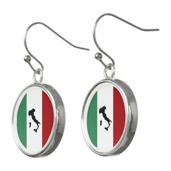 Italian Flag & Boot Earrings | Zazzle