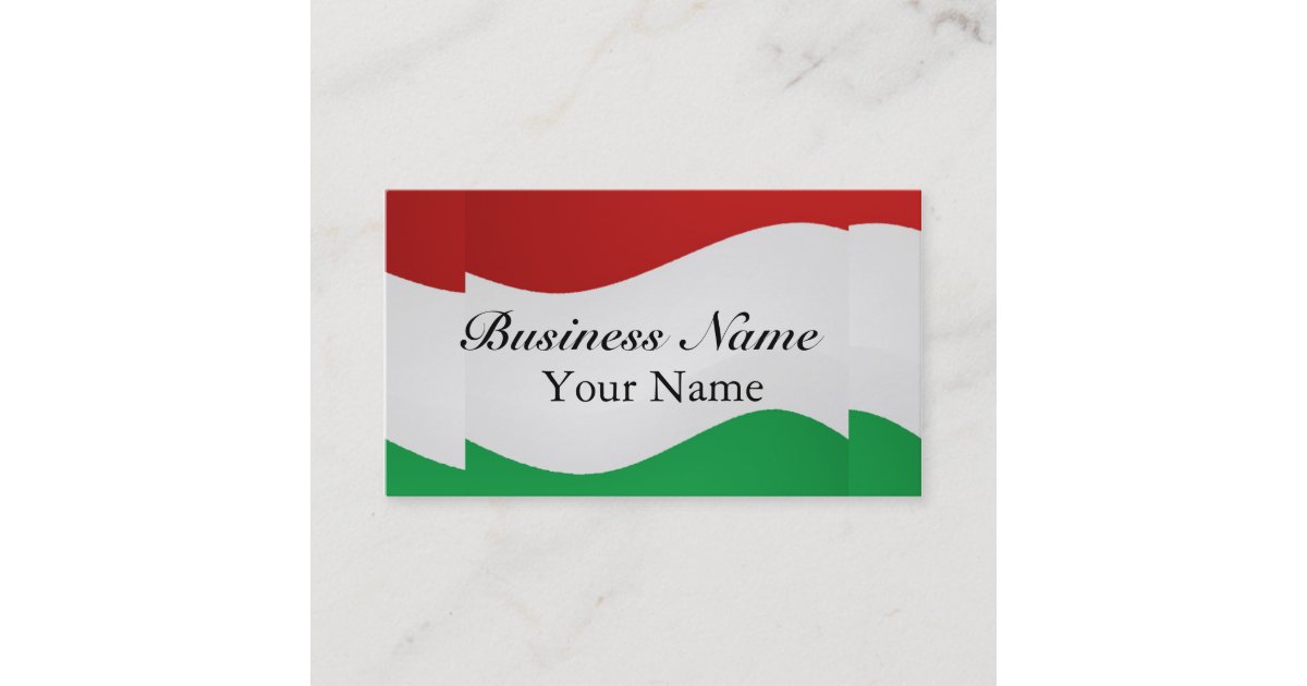 Italian Flag Business Card | Zazzle
